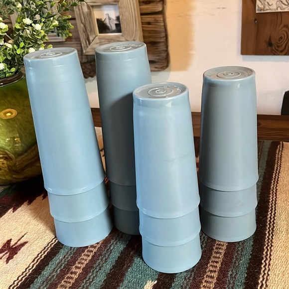 Tupperware | Dining | Vintage Blue Tupperware Glassware Set 2 Glasses ...